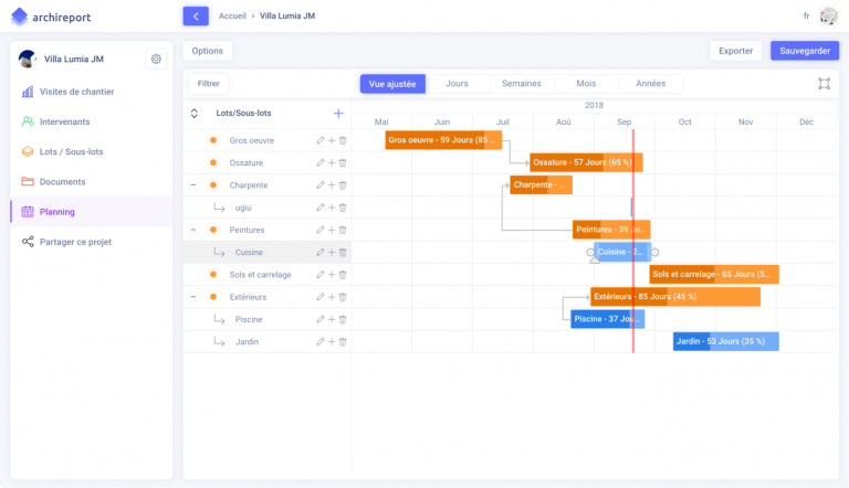 Un outil de planning chantier dédié aux architectes et au métiers du BTP
