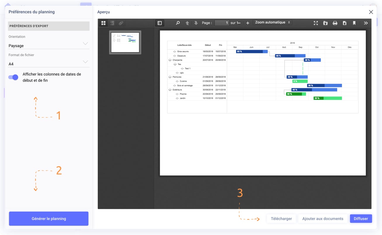 Un outil de planning chantier dédié aux architectes et au métiers du BTP